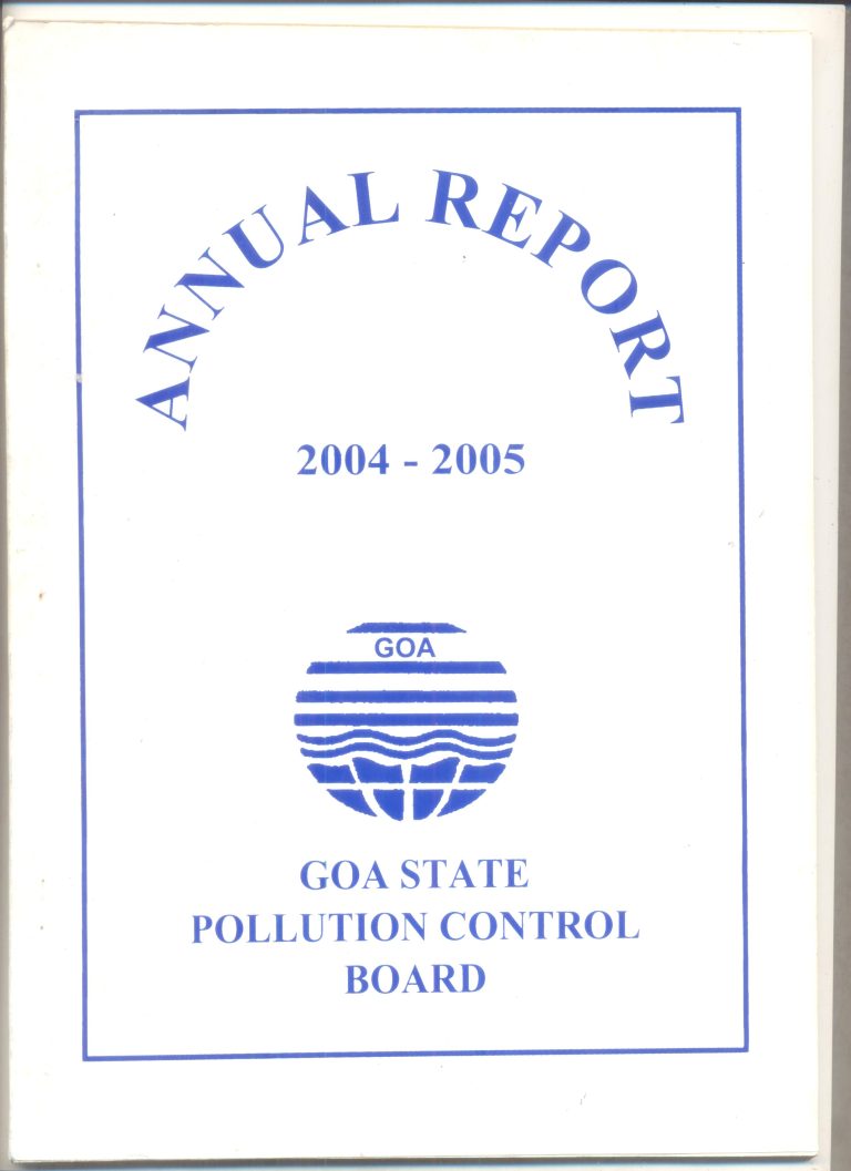 Board’s Annual Report – Goa State Pollution Control Board
