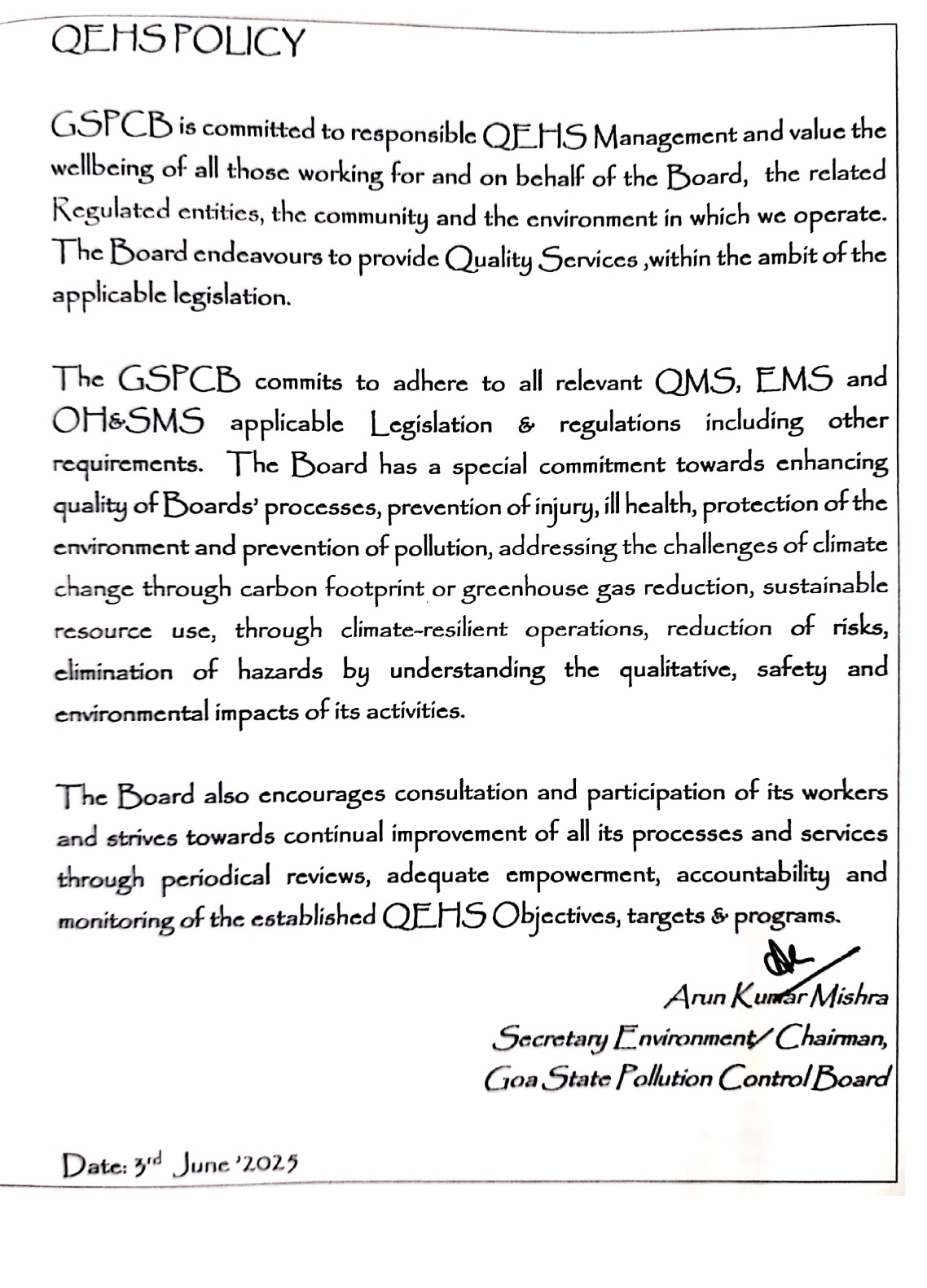 qehs-policy-iso-1 – Goa State Pollution Control Board